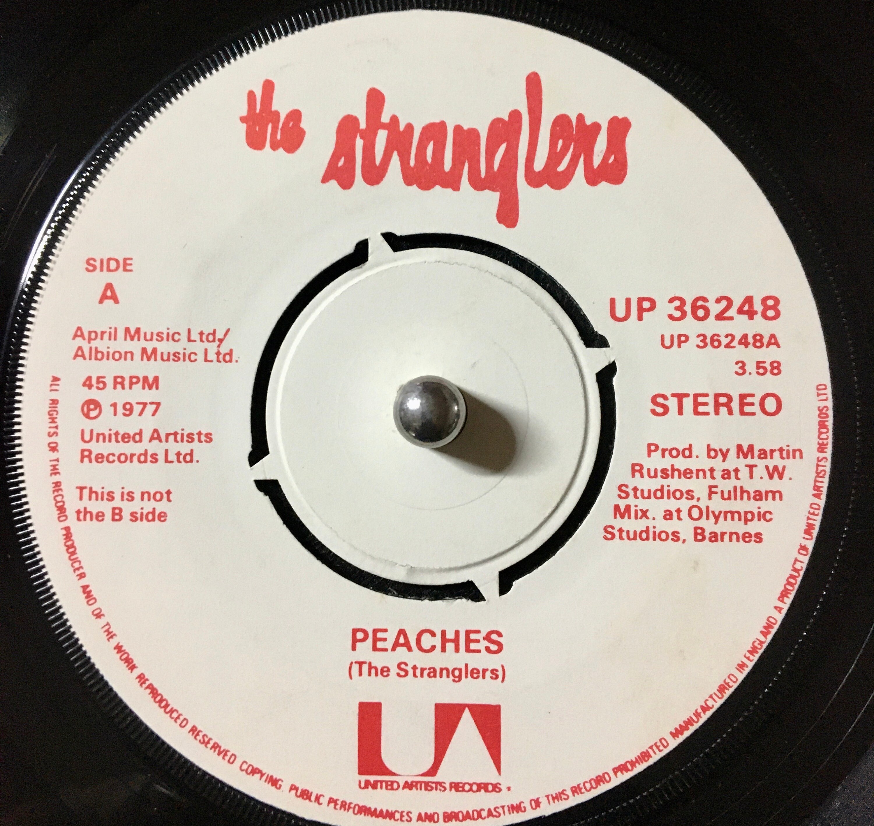 1979 the Stranglers – Peaches / Go Buddy Go , Vinyl, 7", 45 RPM , Peach ...