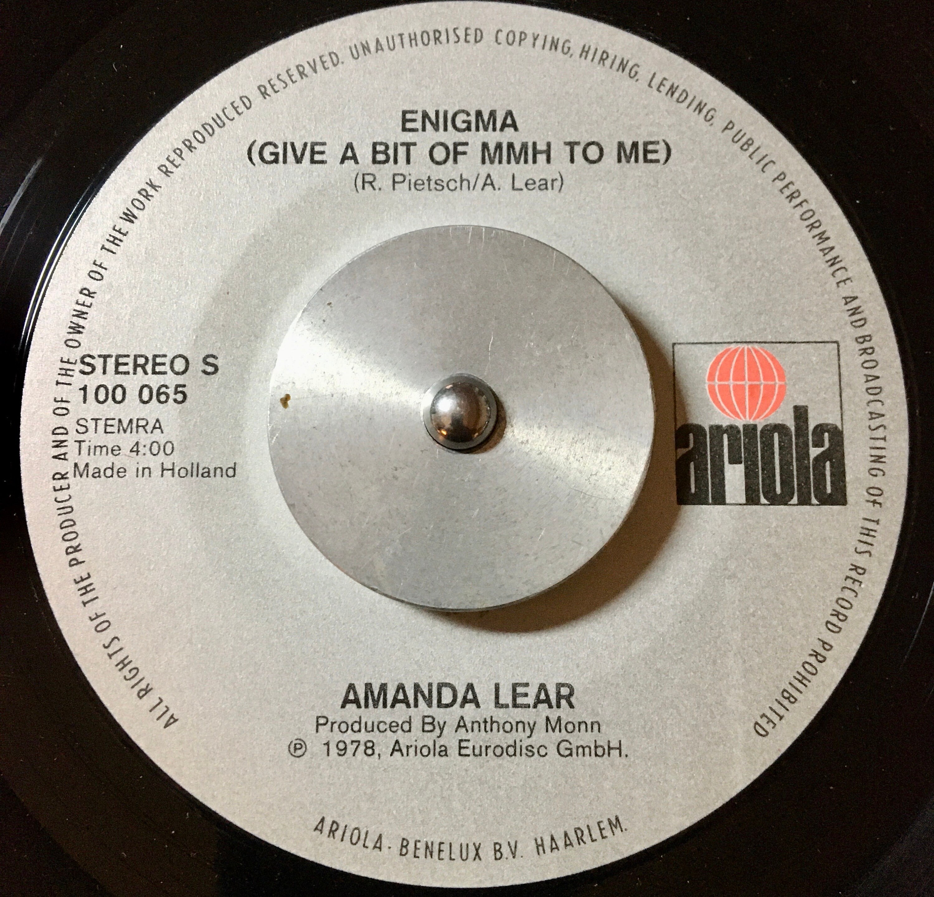 1978 Amanda Lear Enigma give A Bit of Mmh to Me Vinyl - Etsy