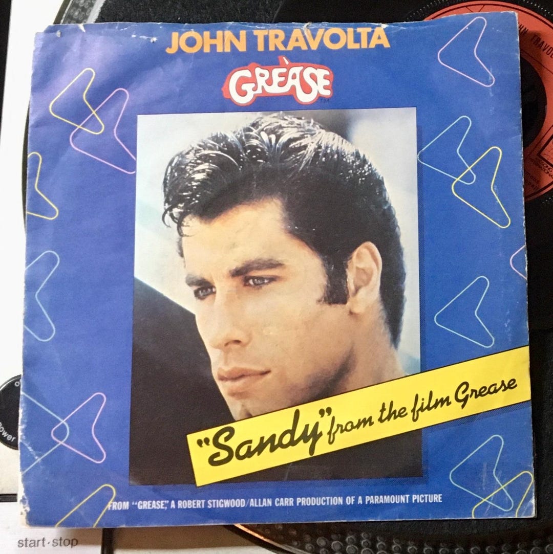 1978 John Travolta - Sandy , Vinyl, 7", 45 RPM - Etsy