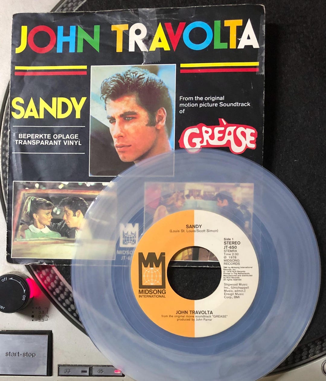 1978 Limited Edition , John Travolta – Sandy , Vinyl, 7", 45 RPM ...