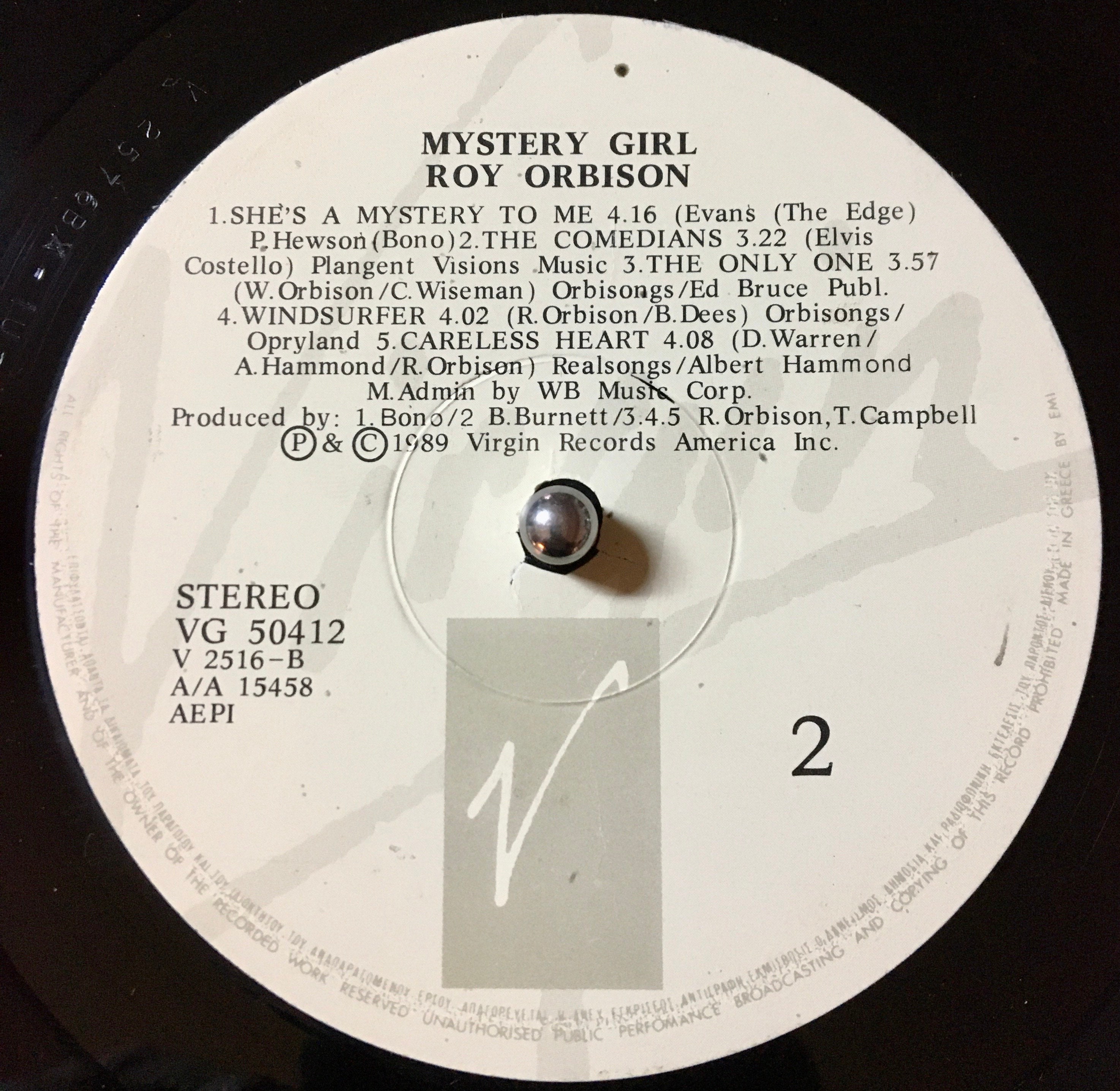 1989 Roy Orbison Mystery Girl , Vinyl, LP, Album - Etsy
