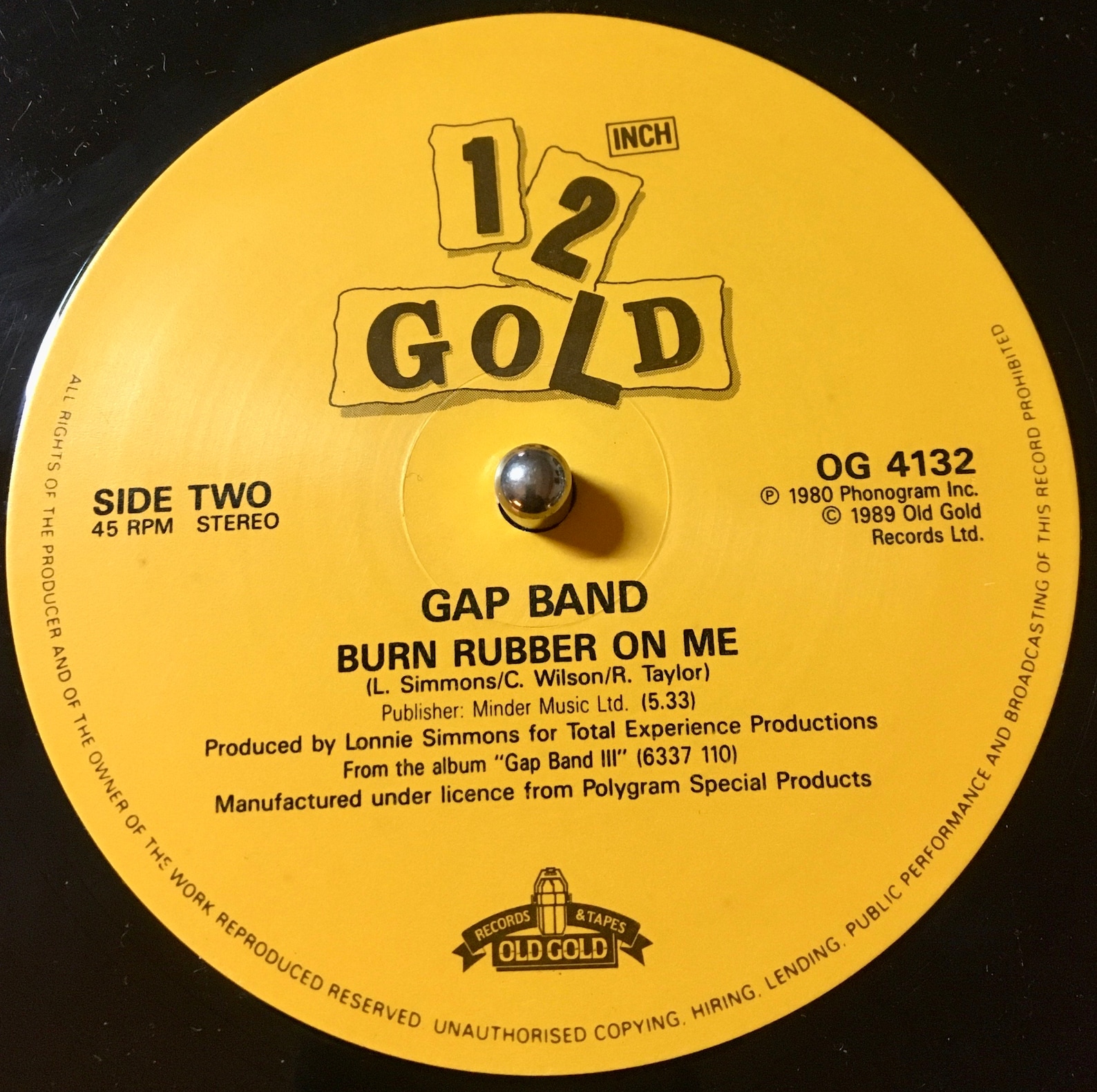 1989 the Gap Band Oops Upside Your Head / Burn Rubber on Me , Vinyl, 12 ...