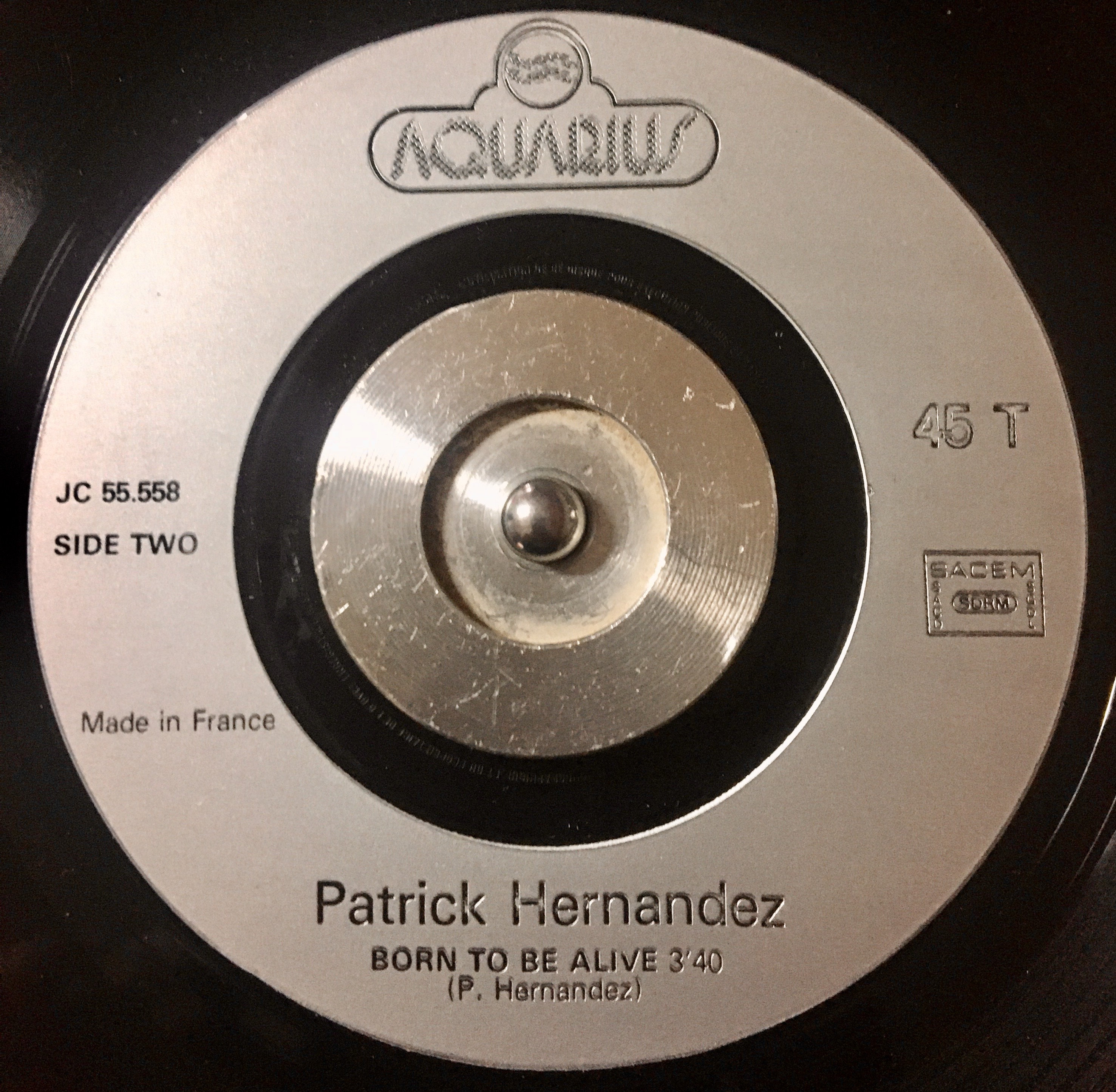 1979 Patrick Hernandez Born to Be Alive , Vinyl, 7, 45 RPM, Single ...