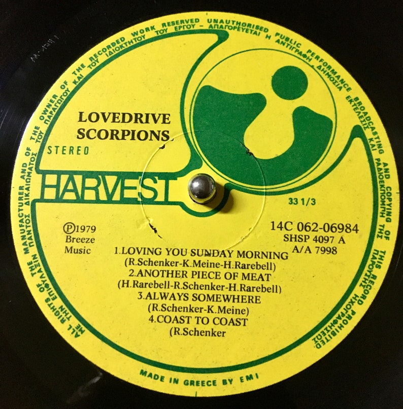 1979 Scorpions – Lovedrive , Vinyl, LP, Album - Etsy