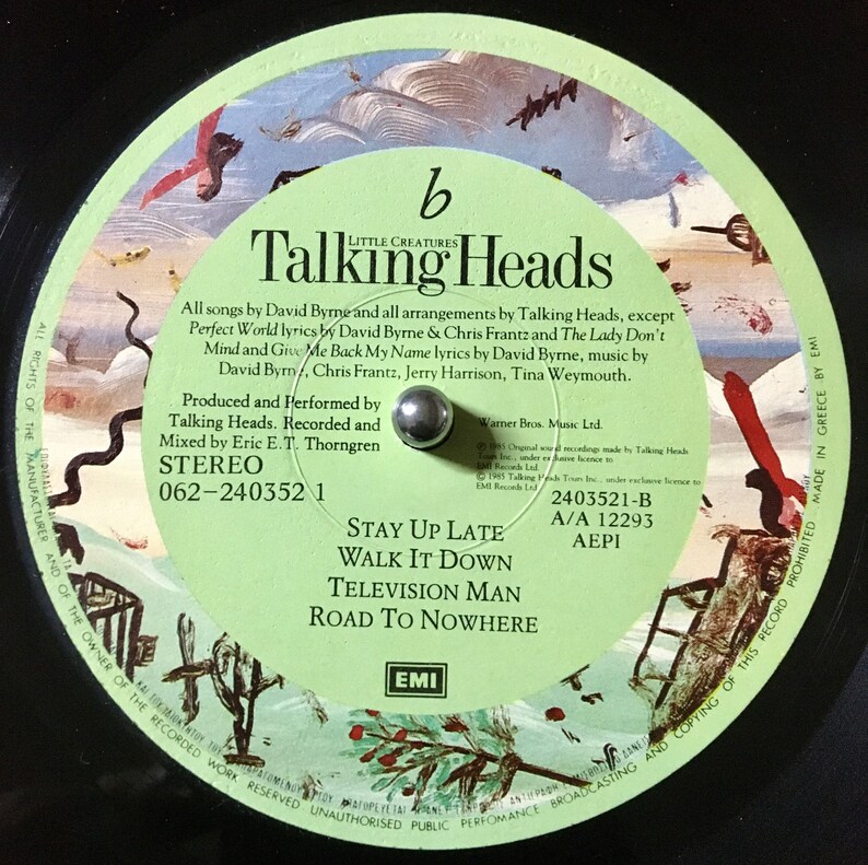 1985 Talking Heads Little Creatures , Vinyl, LP, Album , Rare Greek ...