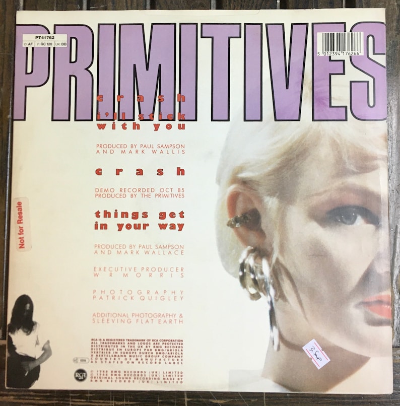 1988 the Primitives – Crash , Vinyl, 12", 45 RPM, Single - Etsy