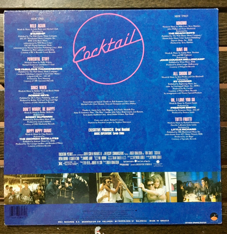 1988 Cocktail - Original Motion Picture Soundtrack , Vinyl, LP ...