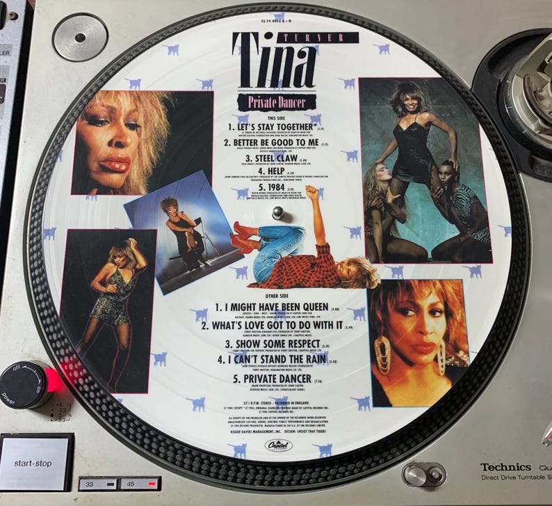 1984 Tina Turner – Private Dancer , Vinyl, LP, Album, Picture Disc - Etsy