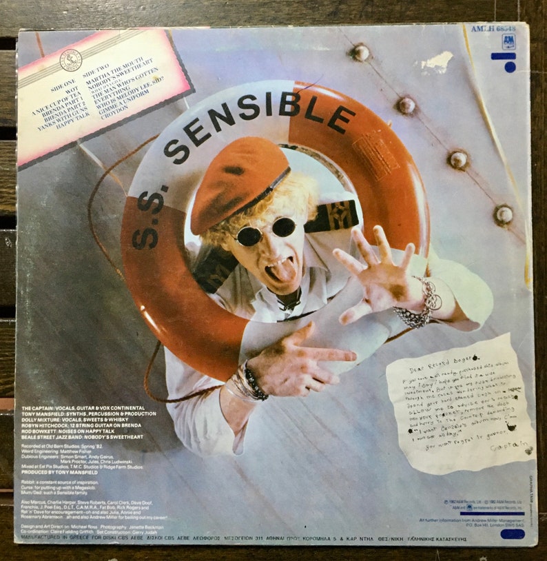 1982 Captain Sensible Women and Captains First Vinyl LP - Etsy