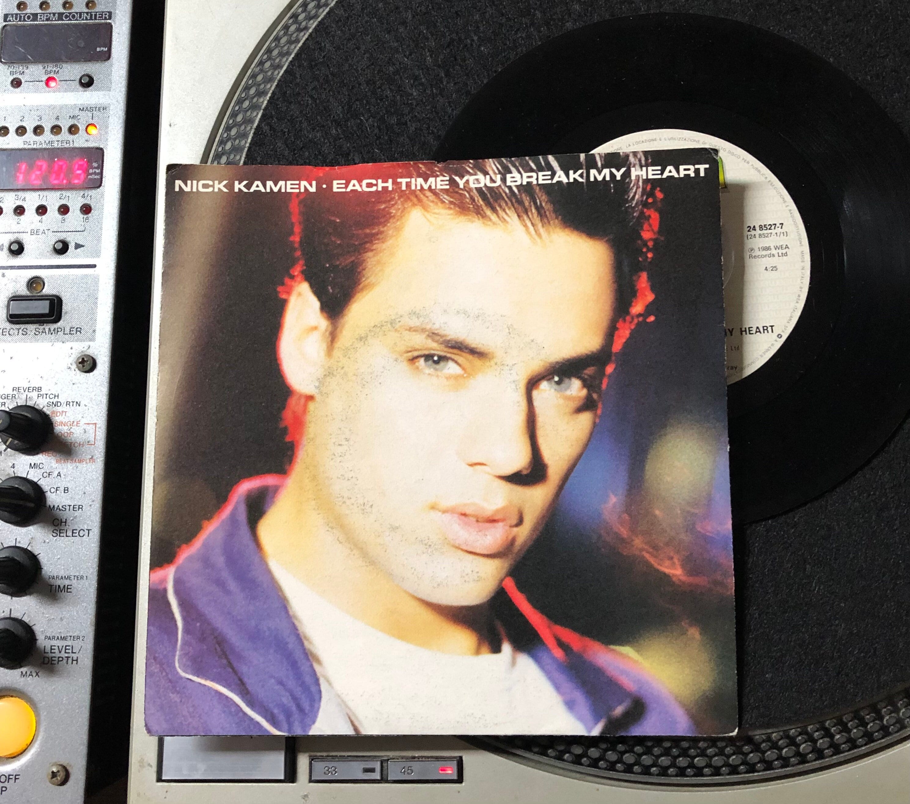 1986 Nick Kamen Each Time You Break My Heart , Vinyl, 7, 45 RPM - Etsy