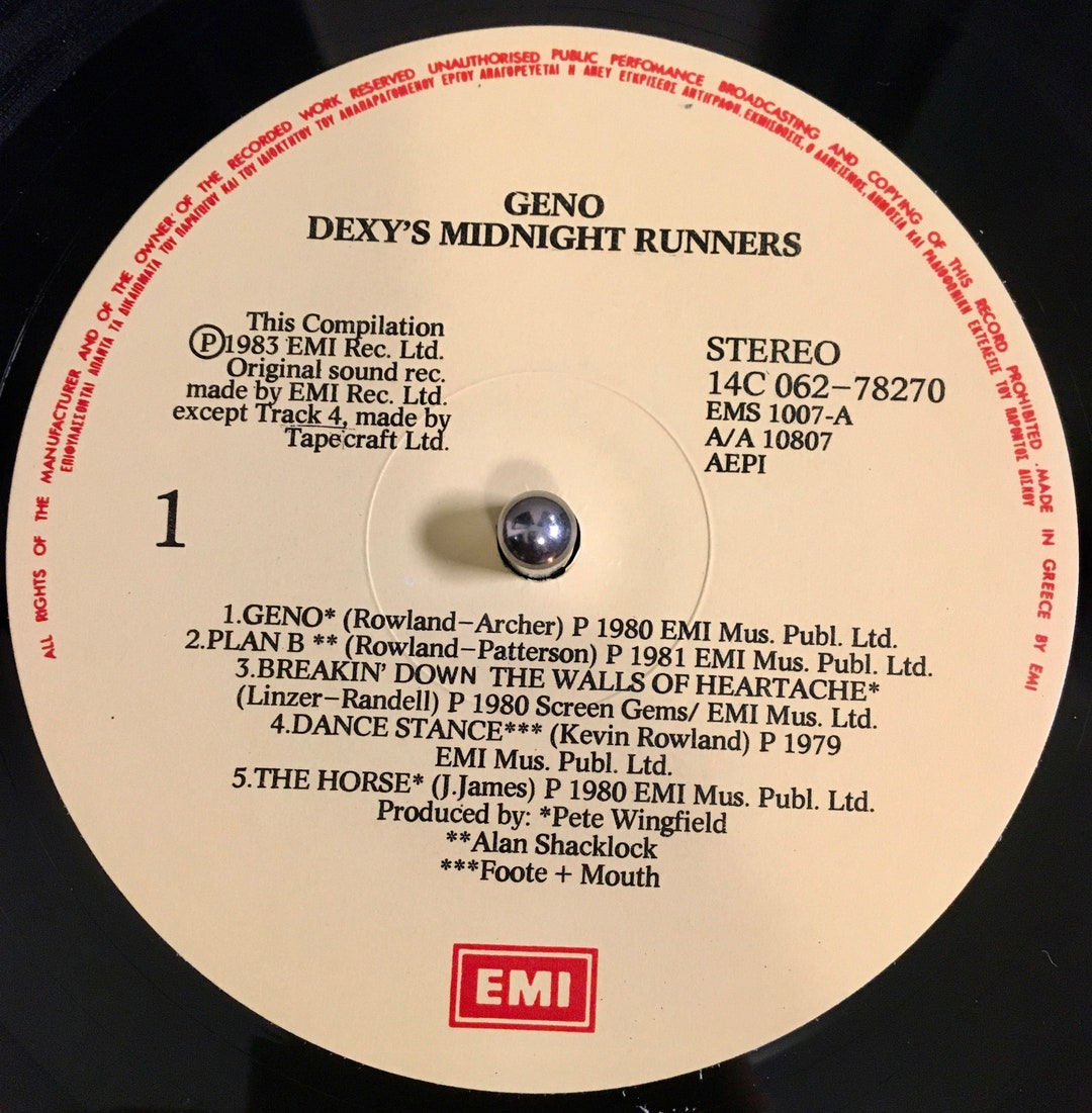 1983 Dexys Midnight Runners - Geno , Vinyl, LP, Compilation - Etsy