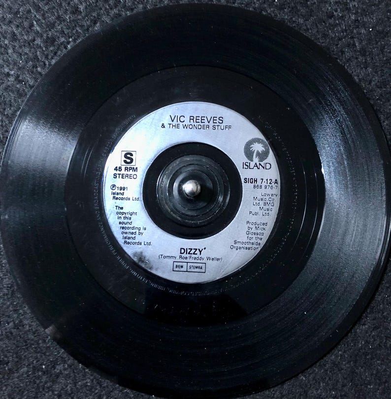 Vic Reeves & the Wonder Stuff - Dizzy Vinyl 7" 45 RPM Single - Etsy
