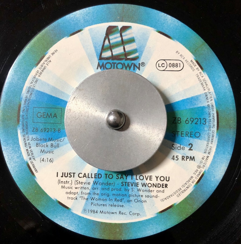 1984 Stevie Wonder I Just Called to Say I Love You , Vinyl, 7, 45 RPM, Single, Stereo - Etsy