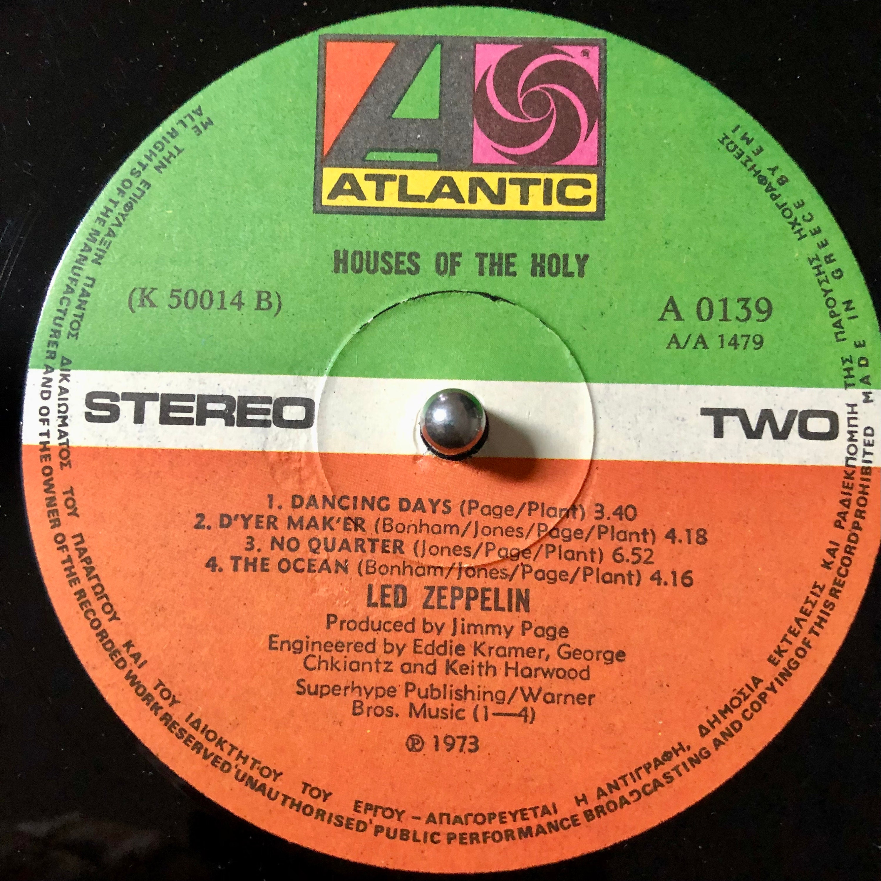 1973 Led Zeppelin Houses of the Holy , Vinyl, LP, Album, Gatefold ...