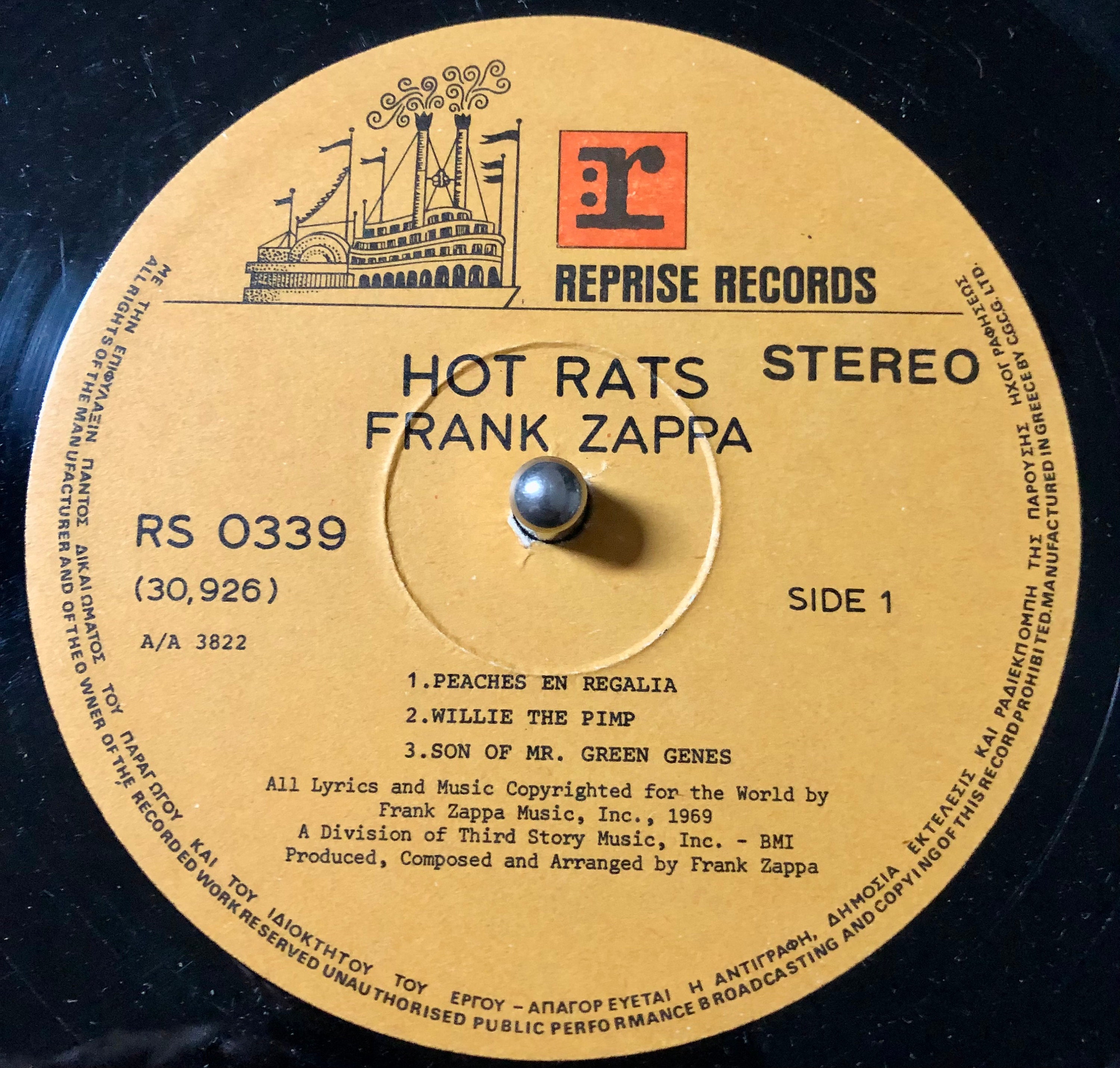 1975 Frank Zappa – Hot Rats , Vinyl, LP, Album - Etsy