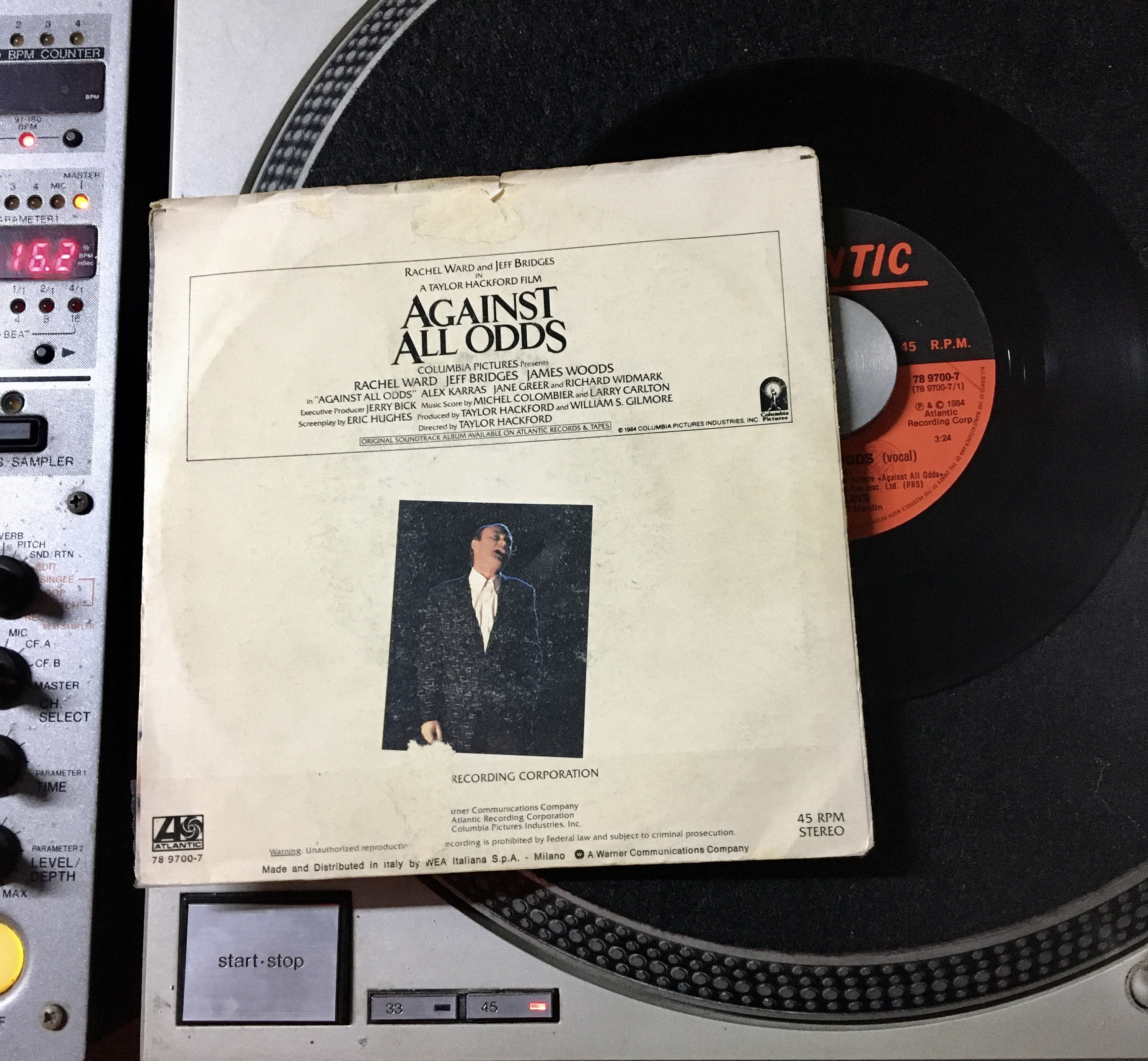 1984 Phil Collins Against All Odds take A Look at Me Now Vinyl, 7, 45 ...