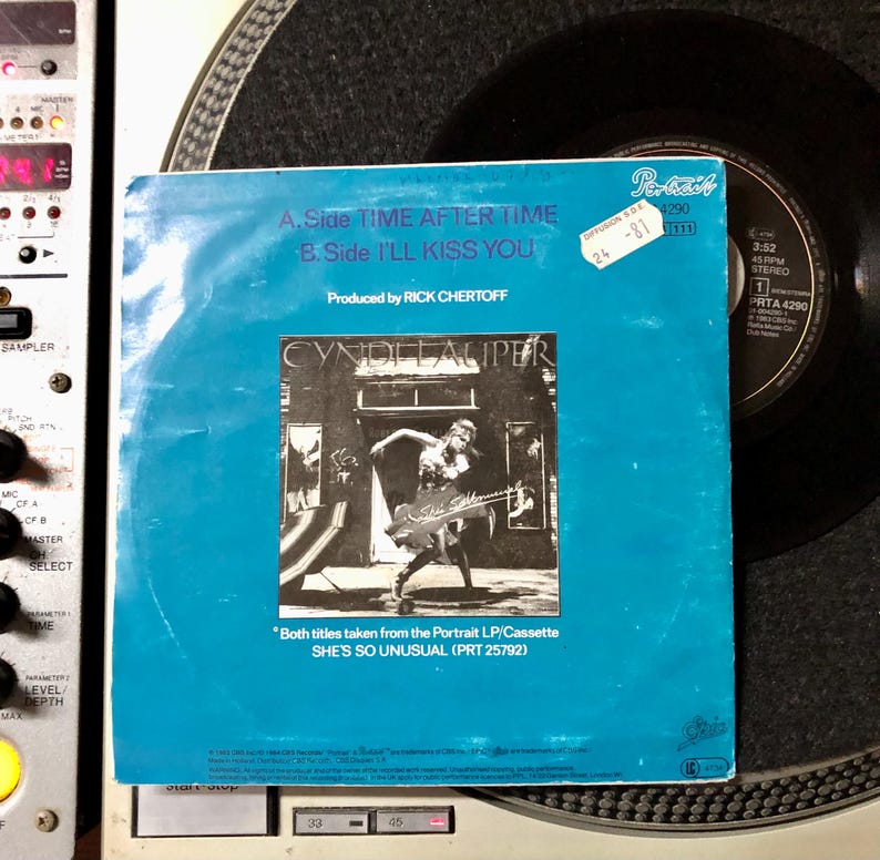 1984 Cyndi Lauper – Time After Time , Vinyl, 7", 45 RPM - Etsy
