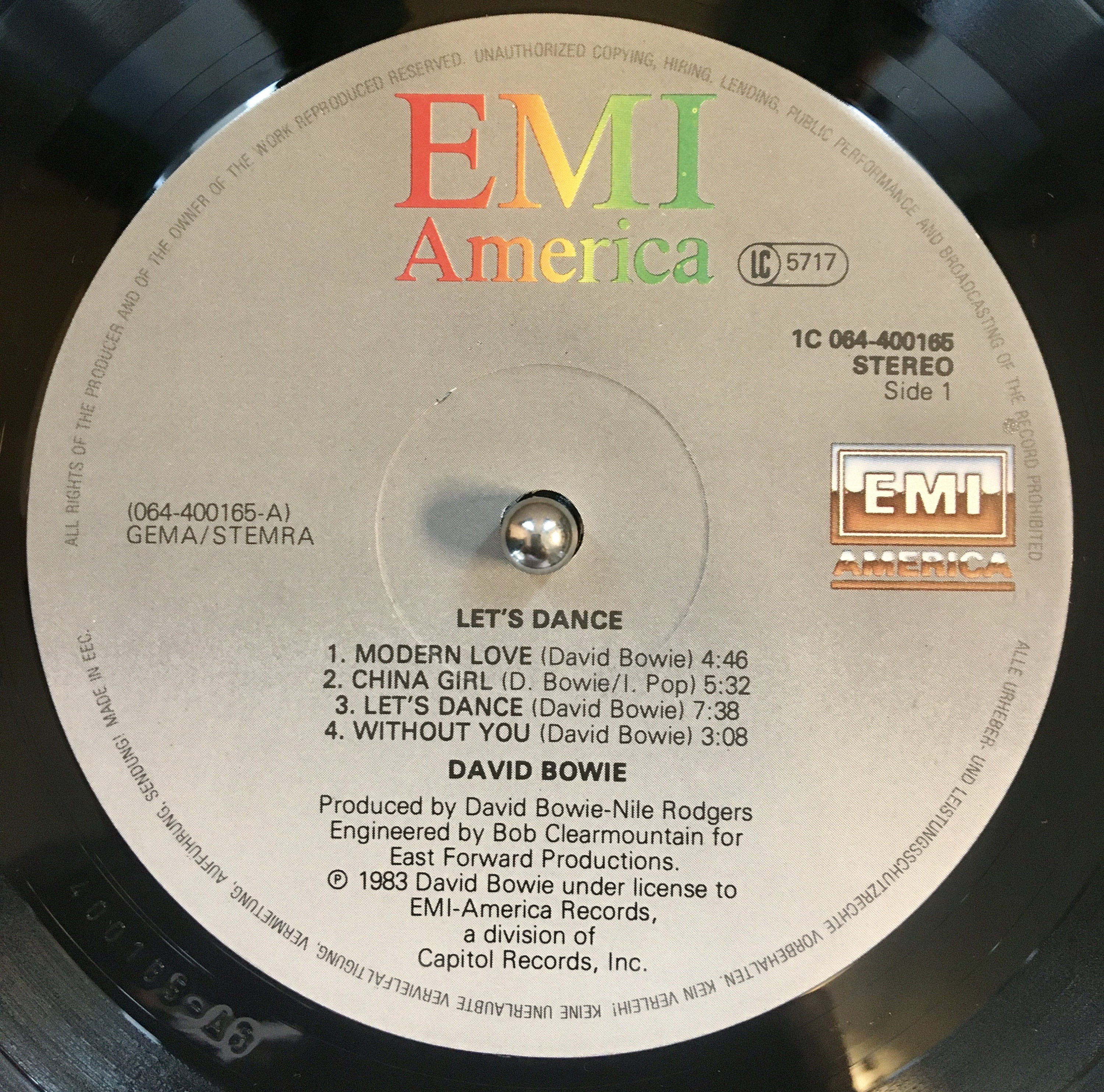 1983 David Bowie – Let's Dance , Vinyl, LP, Album, Stereo - Etsy