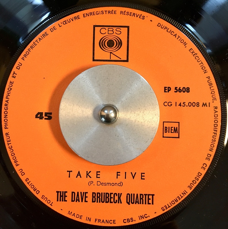The Dave Brubeck Quartet – Take Five / Blue Rondo A La Turk , Vinyl, 7 ...