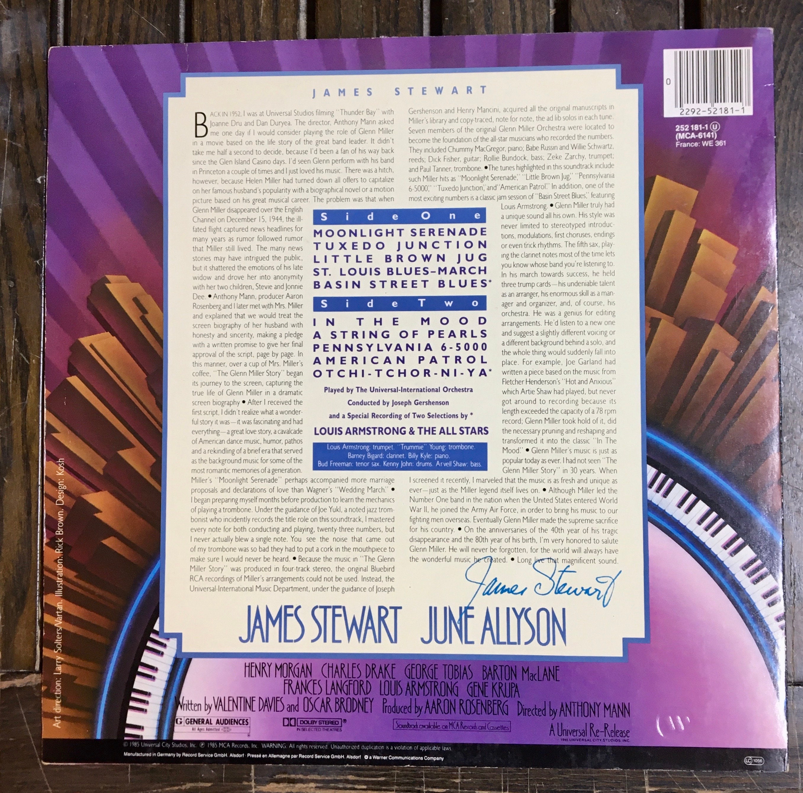 1985 the Glenn Miller Story / Music From the Universal Motion Picture ...