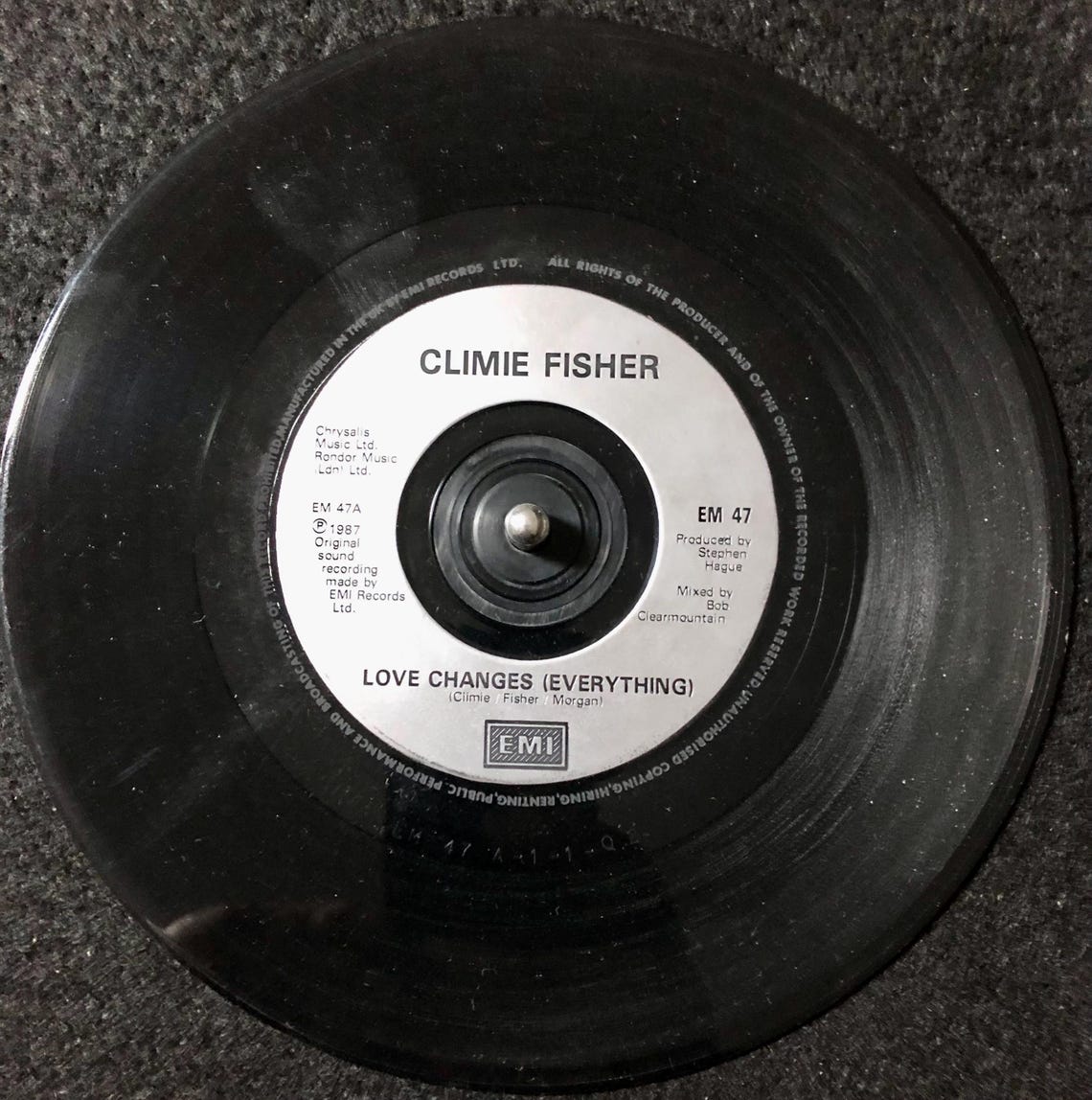 1987 Climie Fisher - Love Changes Everything , Vinyl, 7", 45 RPM ...
