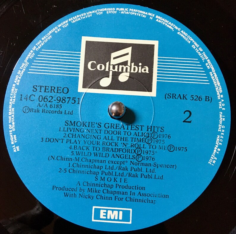 Smokie Greatest Hits , Rare Greek Press , Vinyl, LP, Compilation ...