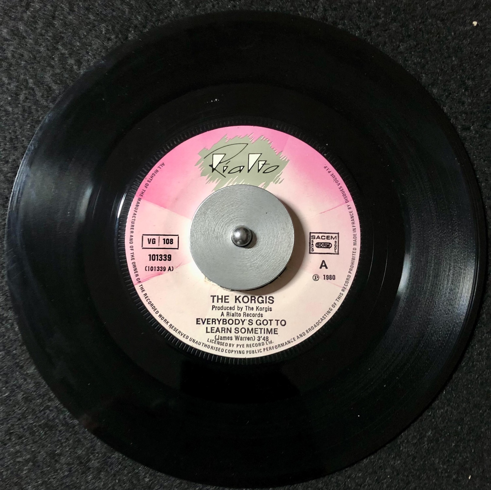 1990 the Korgis - Everybody's Got to Learn Sometime , Vinyl, 7", 45 RPM ...