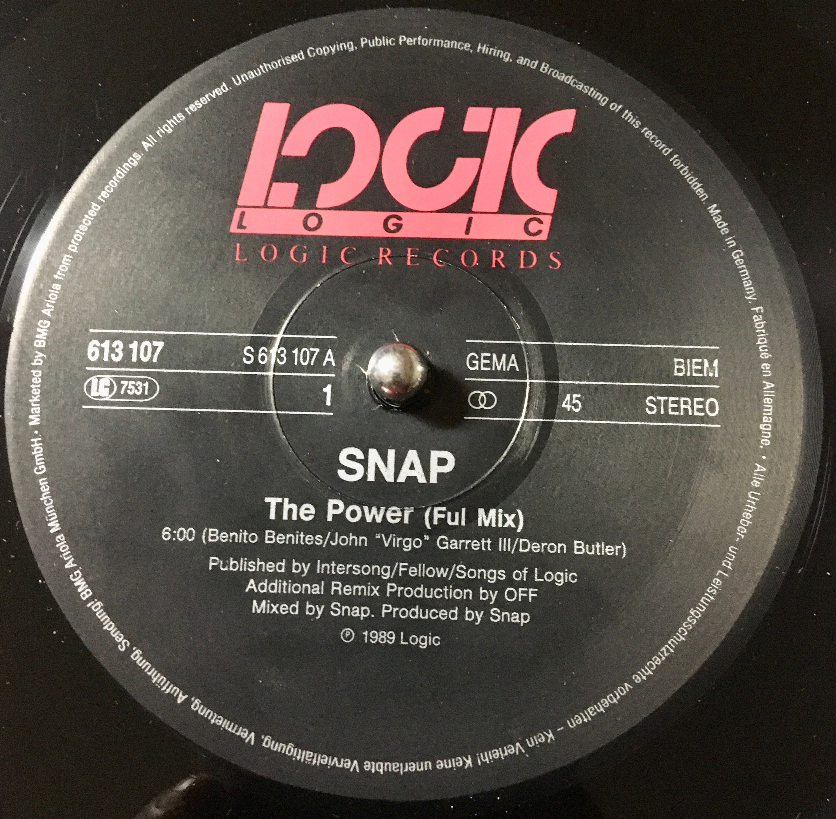 1990 Snap! Introducing Turbo B. - the Power (remix) Vinyl, 12", 33 RPM ...
