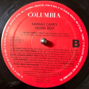 1993 Mariah Carey – Music Box , Vinyl, LP, Album - Etsy