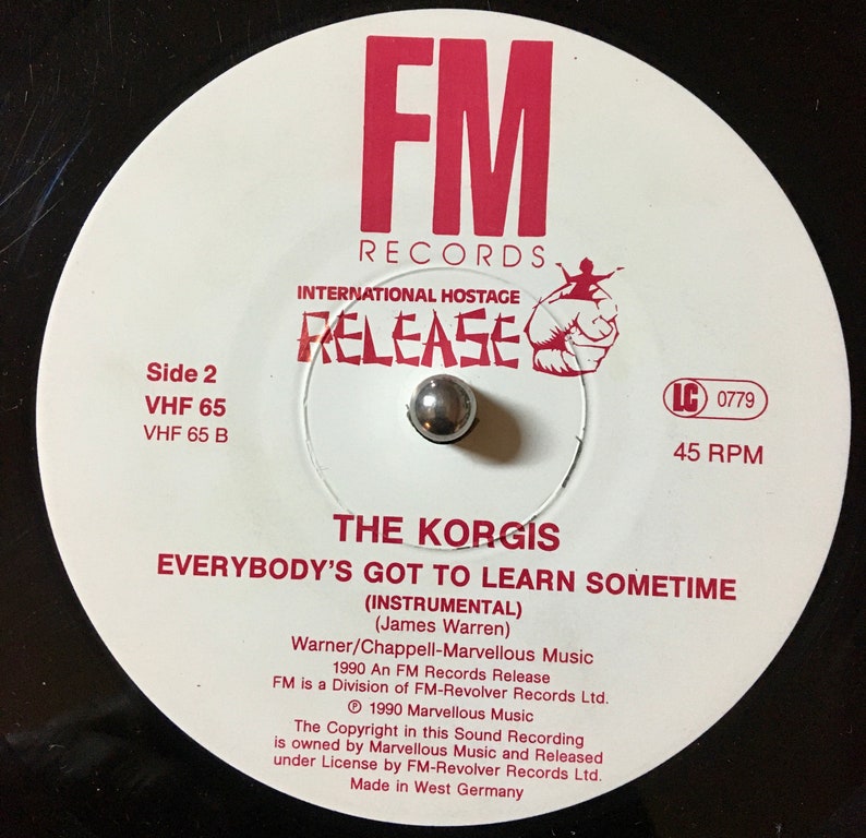 1990 the Korgis Everybody's Got to Learn Sometime , Vinyl, 7, 45 RPM ...