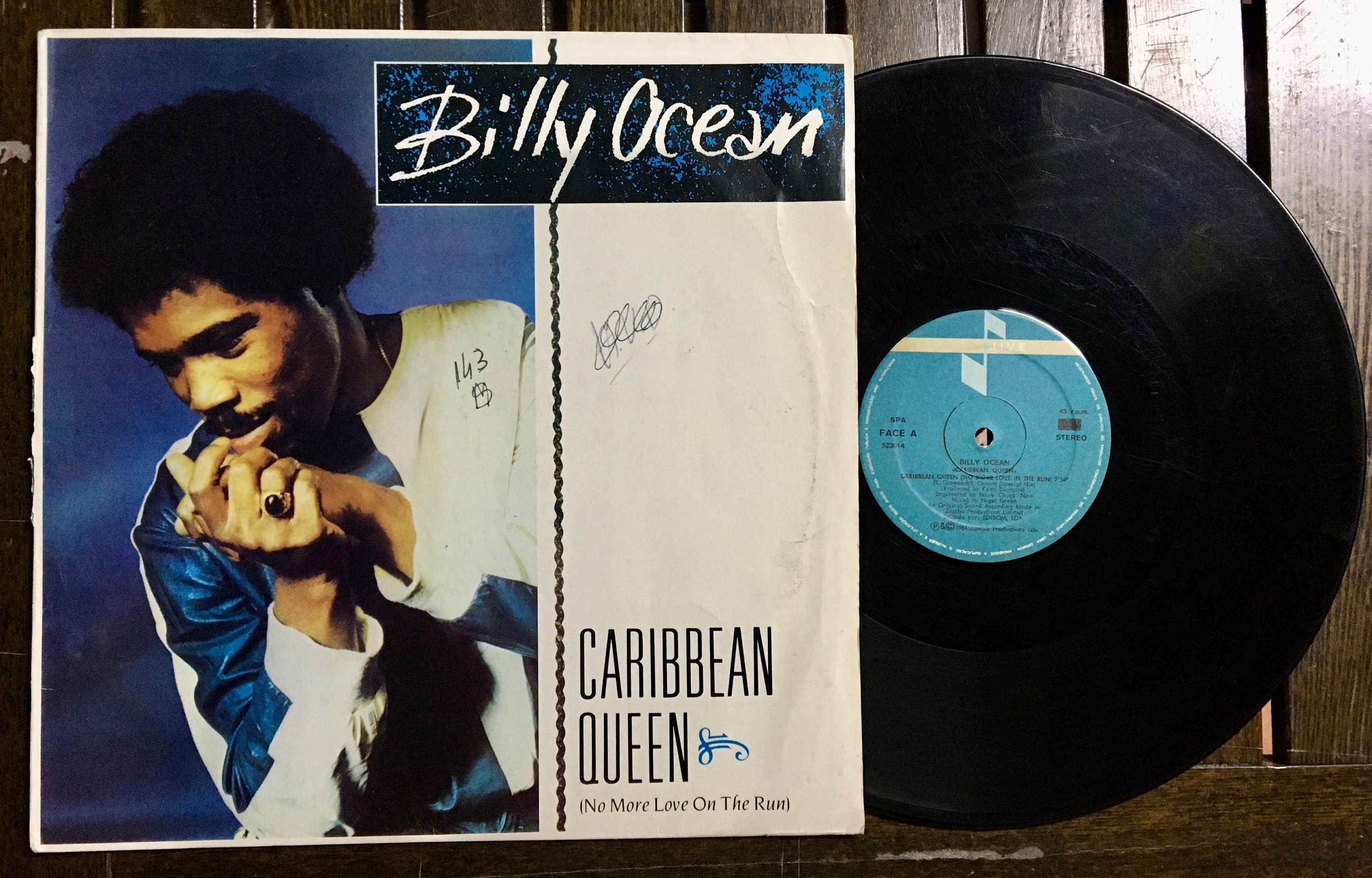 1984 Billy Ocean Caribbean Queen no More Love on the Run Vinyl, 12, 45 ...
