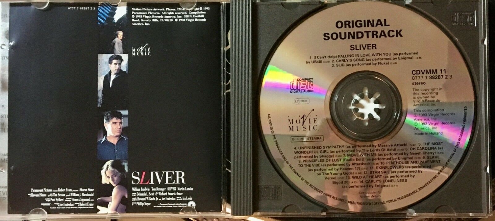 CD - Sliver (music From the Motion Picture) CD, Compilation, Repress - Etsy
