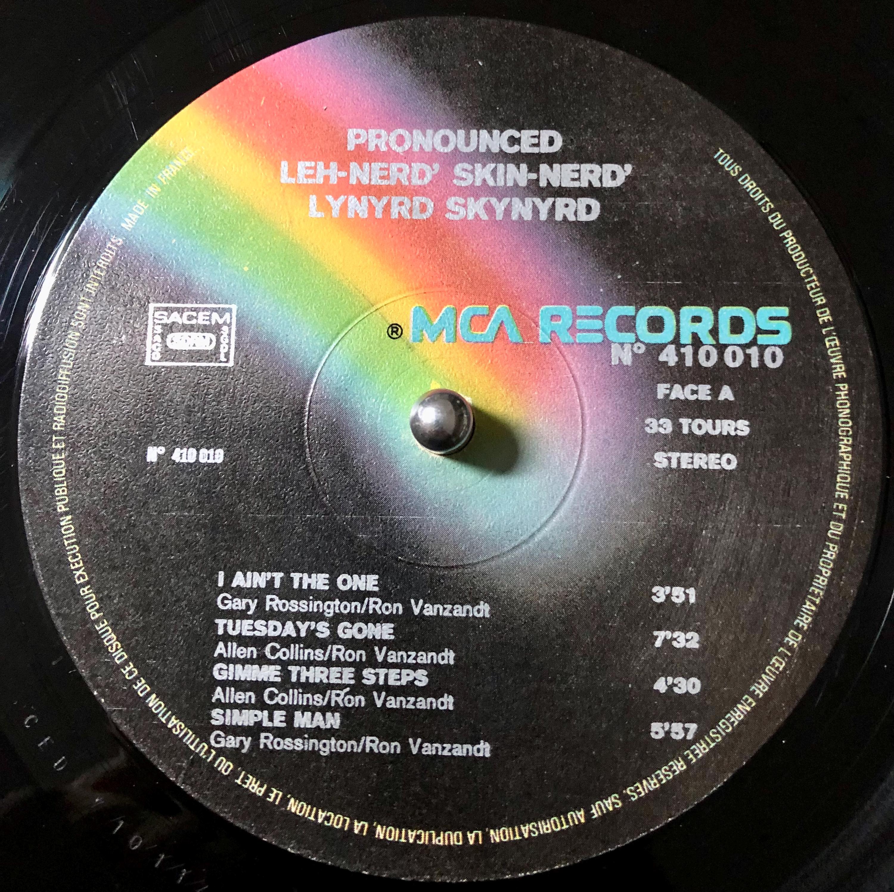 1973 Lynyrd Skynyrd – (pronounced 'lĕh-'nérd 'skin-'nérd) Vinyl, LP ...