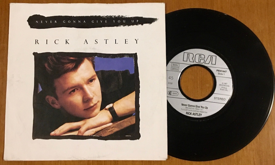 1987 Rick Astley Never Gonna Give You up Vinyl 7 - Etsy