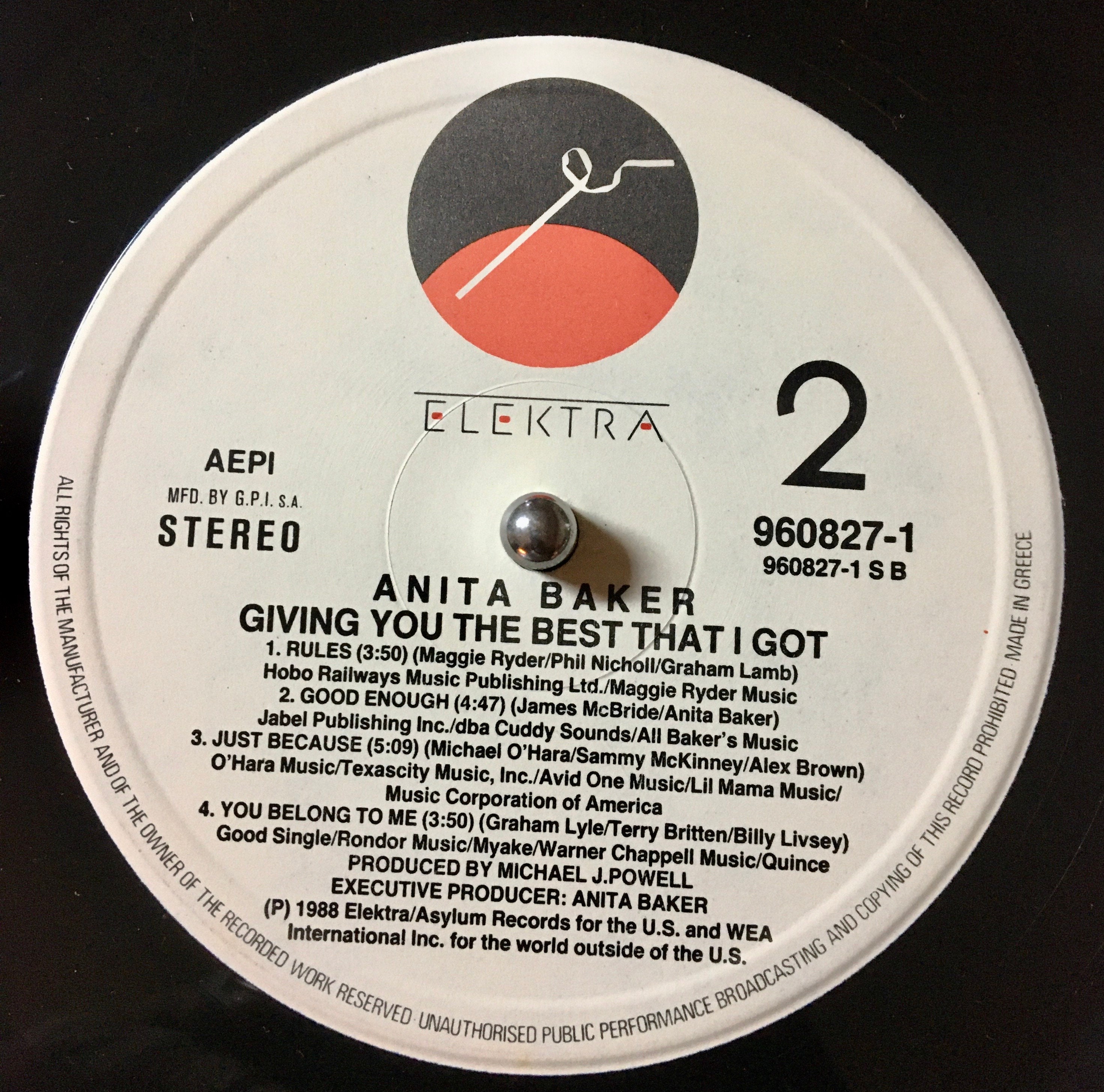 1988 Anita Baker Giving You the Best That I Got Vinyl LP - Etsy