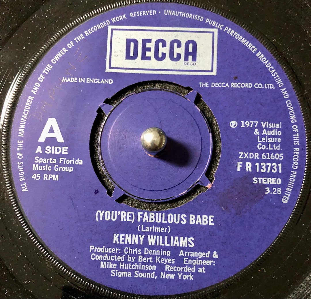 1977 Kenny Williams - (you're) Fabulous Babe , Vinyl, 7", 45 RPM - Etsy
