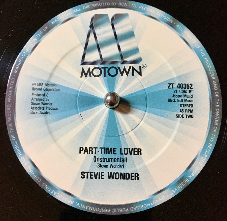 1985 Stevie Wonder Part-time Lover , Vinyl, 12, 45 RPM - Etsy
