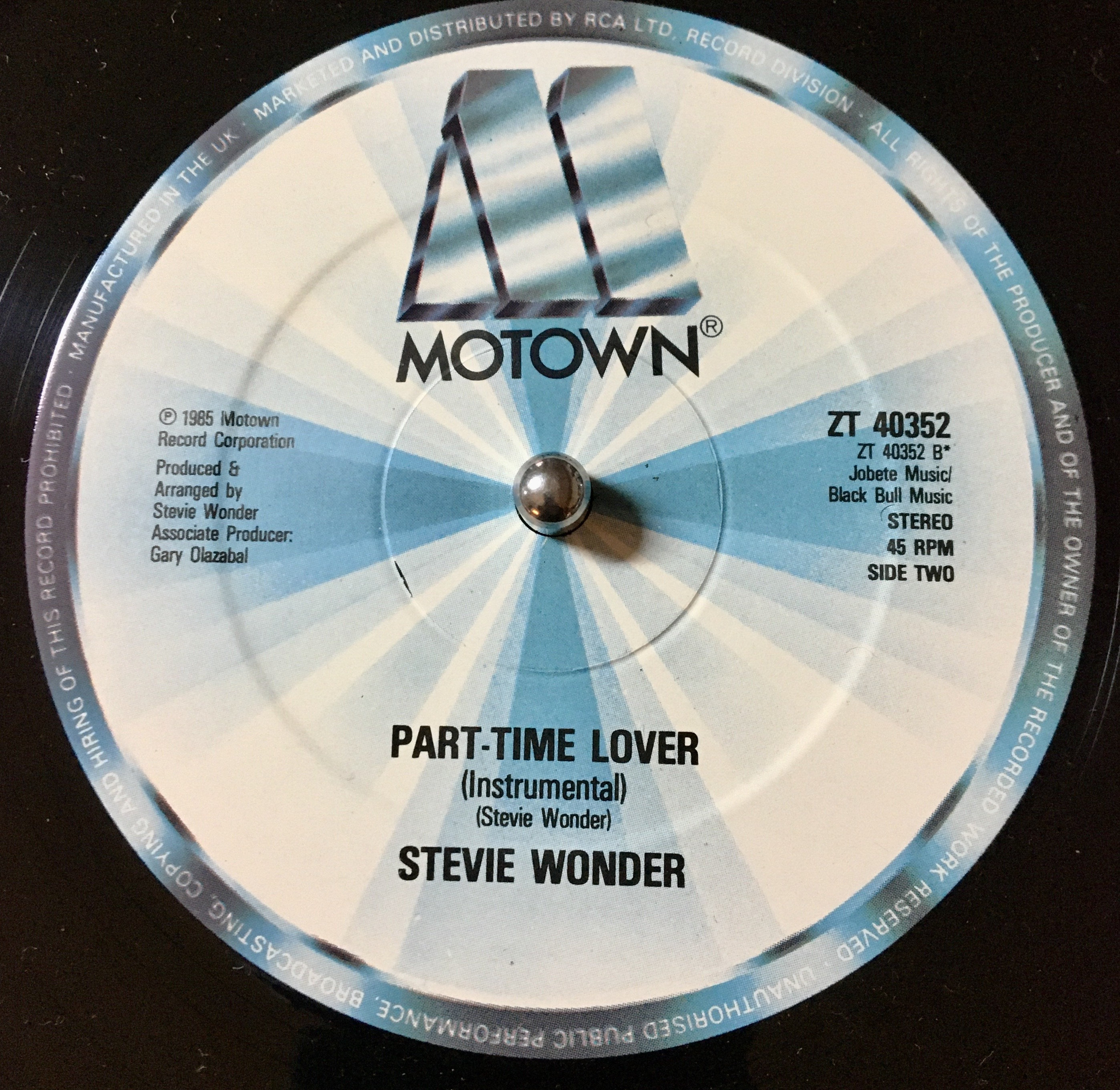1985 Stevie Wonder Part-time Lover , Vinyl, 12, 45 RPM - Etsy