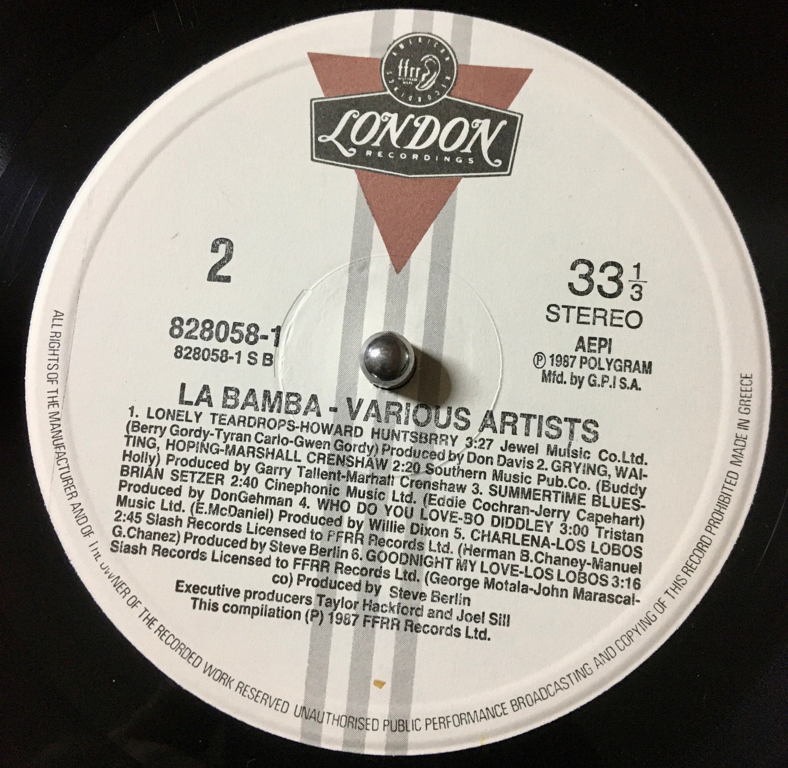 1987 La Bamba - Original Motion Picture Soundtrack , Vinyl, LP ...