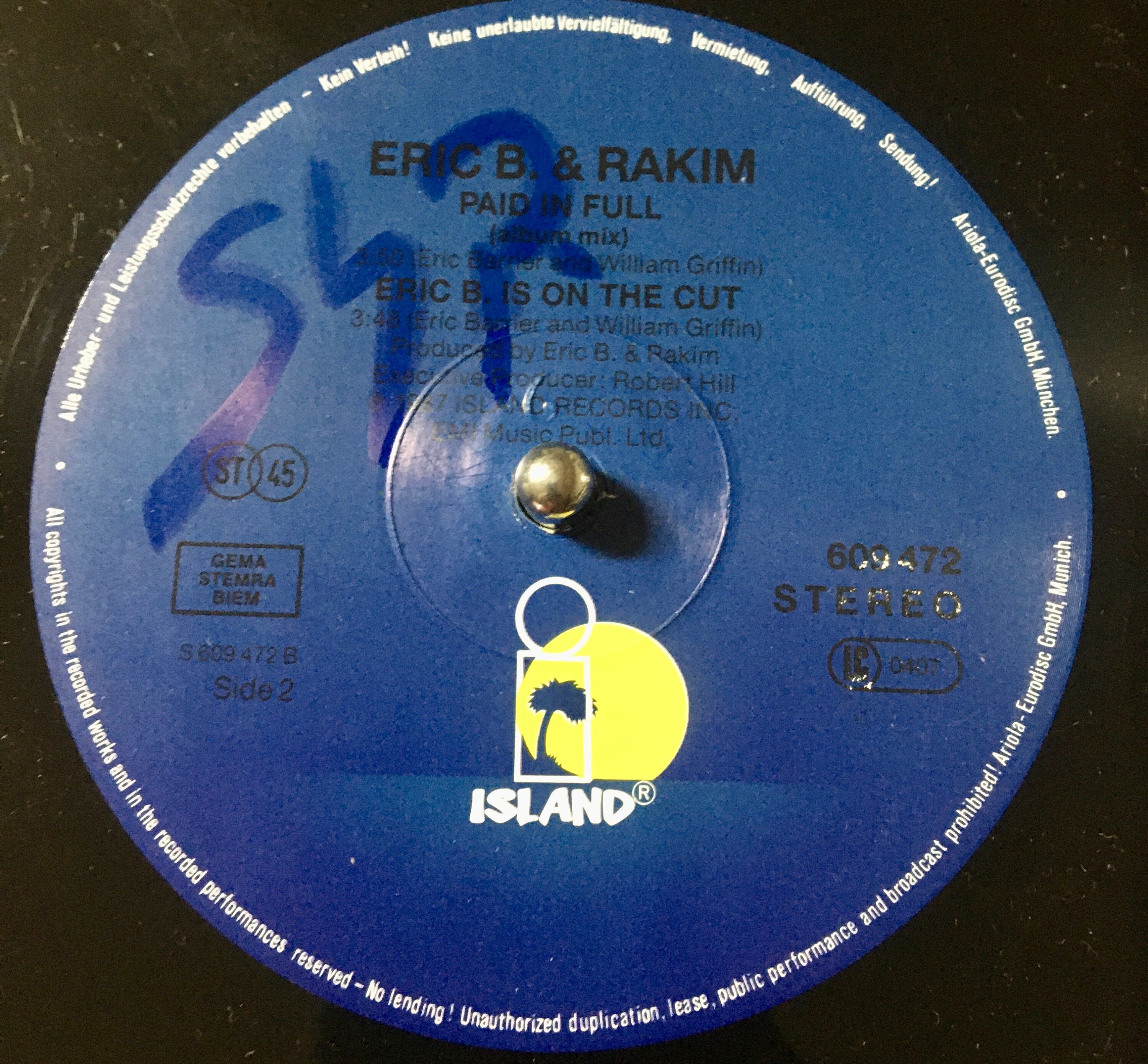 1987 Eric B. & Rakim Paid in Full Coldcut Remix Vinyl 12" - Etsy