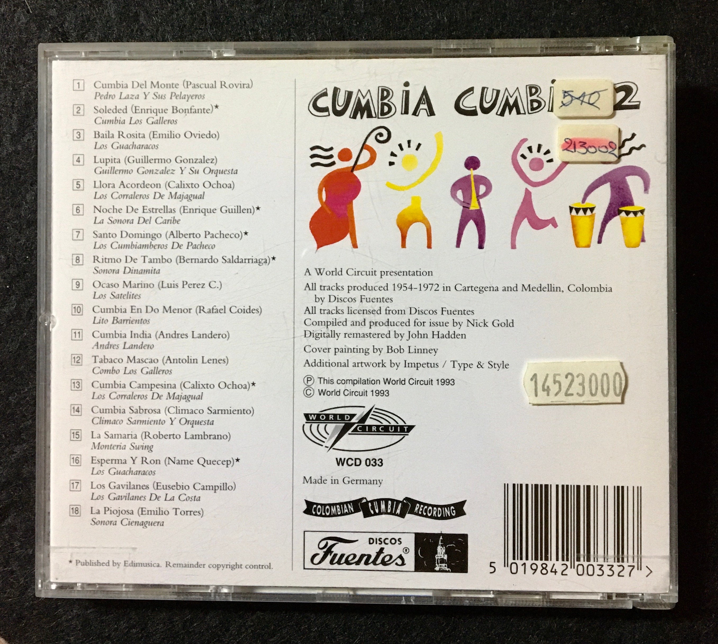 CD Cumbia Cumbia 2 la Epoca Dorada De Cumbias Colombianas CD ...