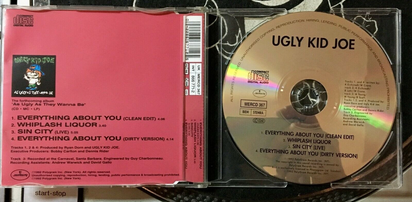 CD 1992 Ugly Kid Joe Everything About You CD, Single - Etsy.de