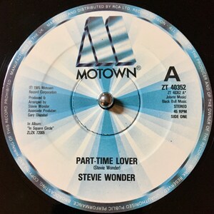 1985 Stevie Wonder - Part-time Lover , Vinyl, 12", 45 RPM - Etsy