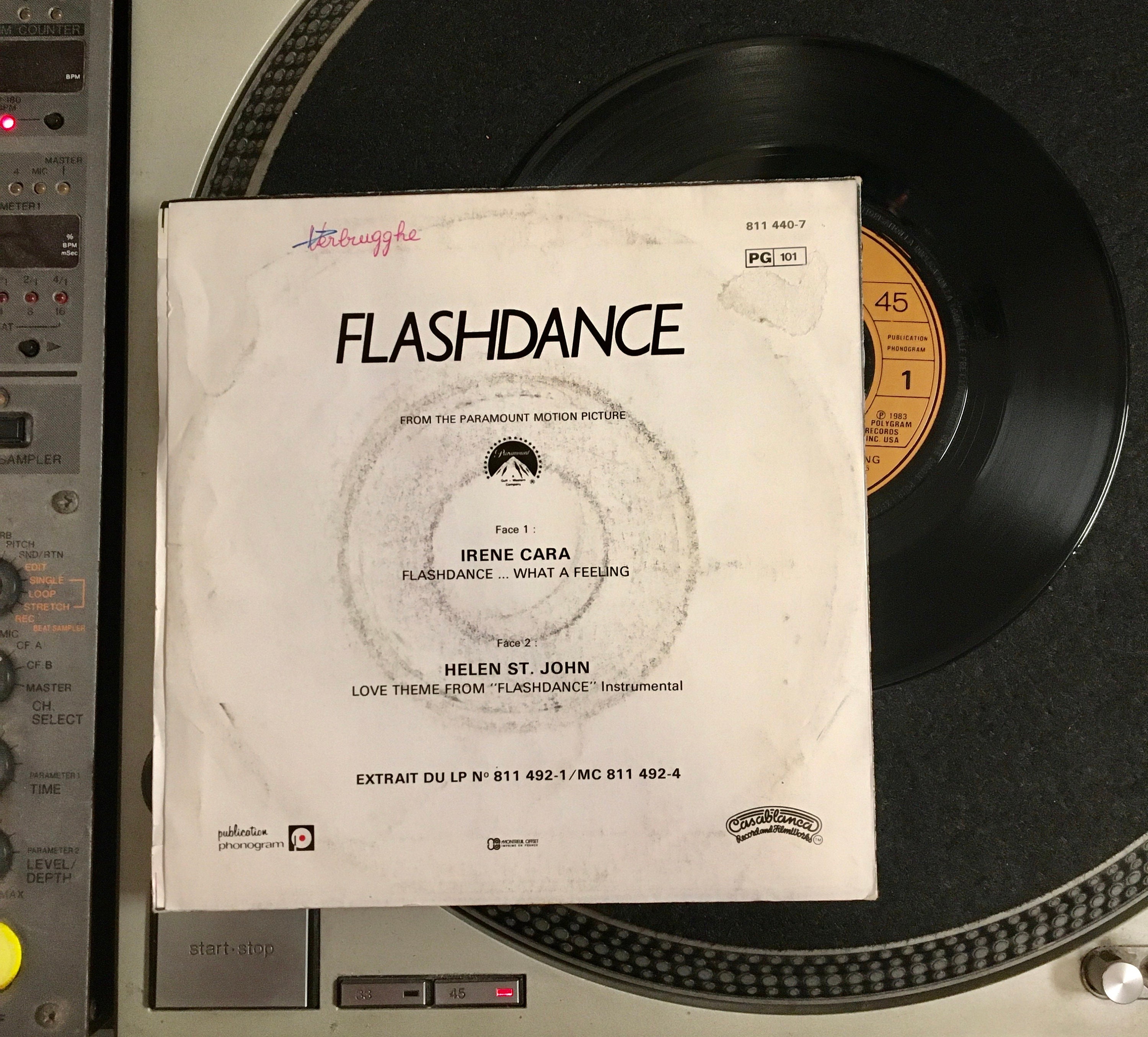 1983 Irene Cara Flashdance... What A Feeling , Vinyl, 7, 45 RPM, Single - Etsy
