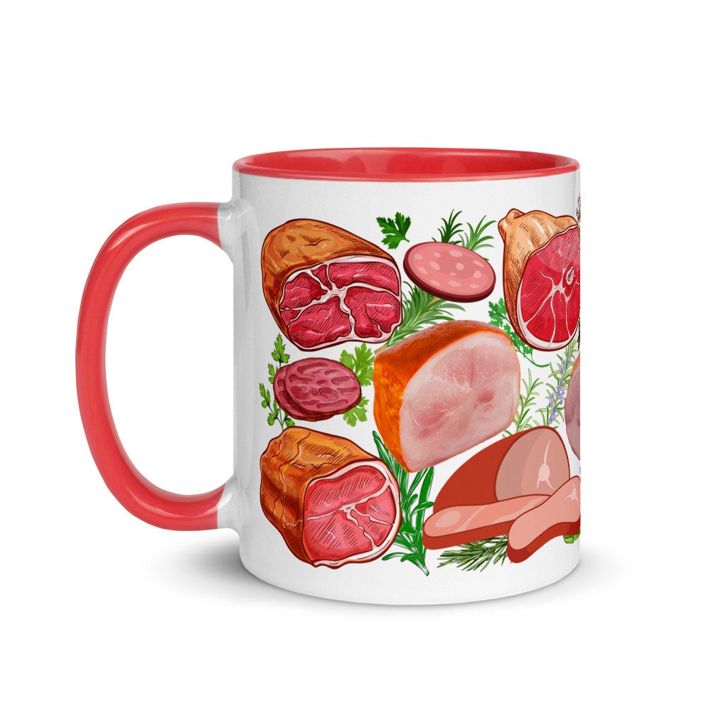 Meat Mug, Ham Bacon Mug, Meat Lover Mug, Bacon Lover Gift, Bacon Lover ...