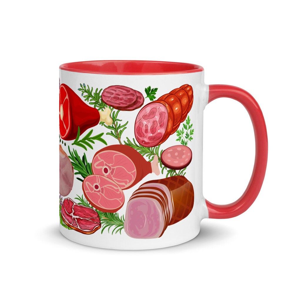 Meat Mug, Ham Bacon Mug, Meat Lover Mug, Bacon Lover Gift, Bacon Lover ...