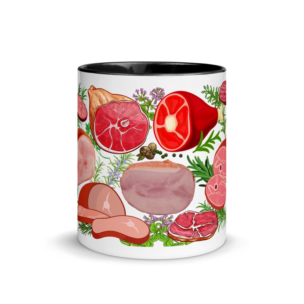 Meat Mug, Ham Bacon Mug, Meat Lover Mug, Bacon Lover Gift, Bacon Lover ...