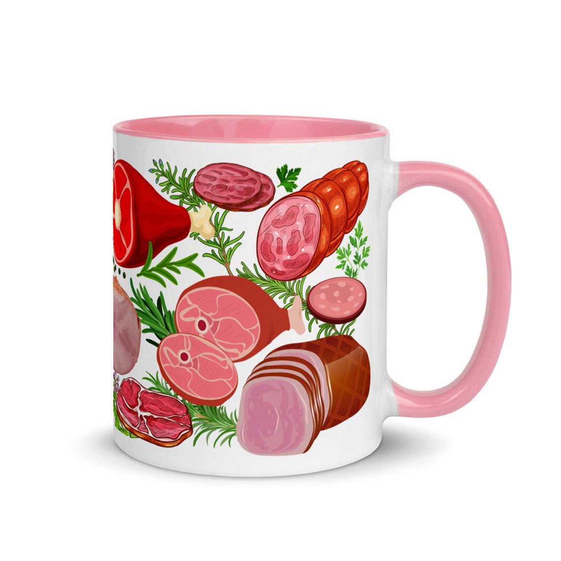 Meat Mug, Ham Bacon Mug, Meat Lover Mug, Bacon Lover Gift, Bacon Lover ...