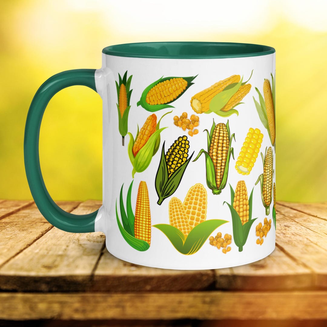Corn Coffee Mug, Corn Art Mug, Corn Veggie Mug, Corn Mug, Corn Lover ...