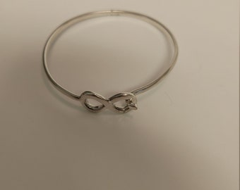 Sterling Silver Infinity Bangle Bracelet - Etsy